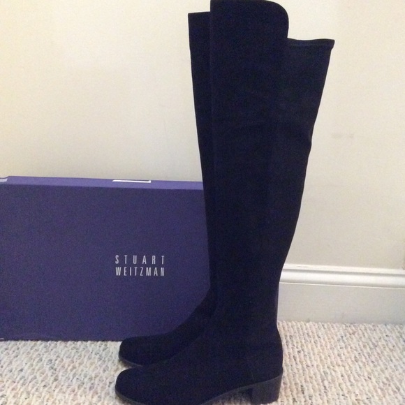 Stuart Weitzman | Shoes | Stuart Weitzman Black Suede Reserve Otk Boots ...